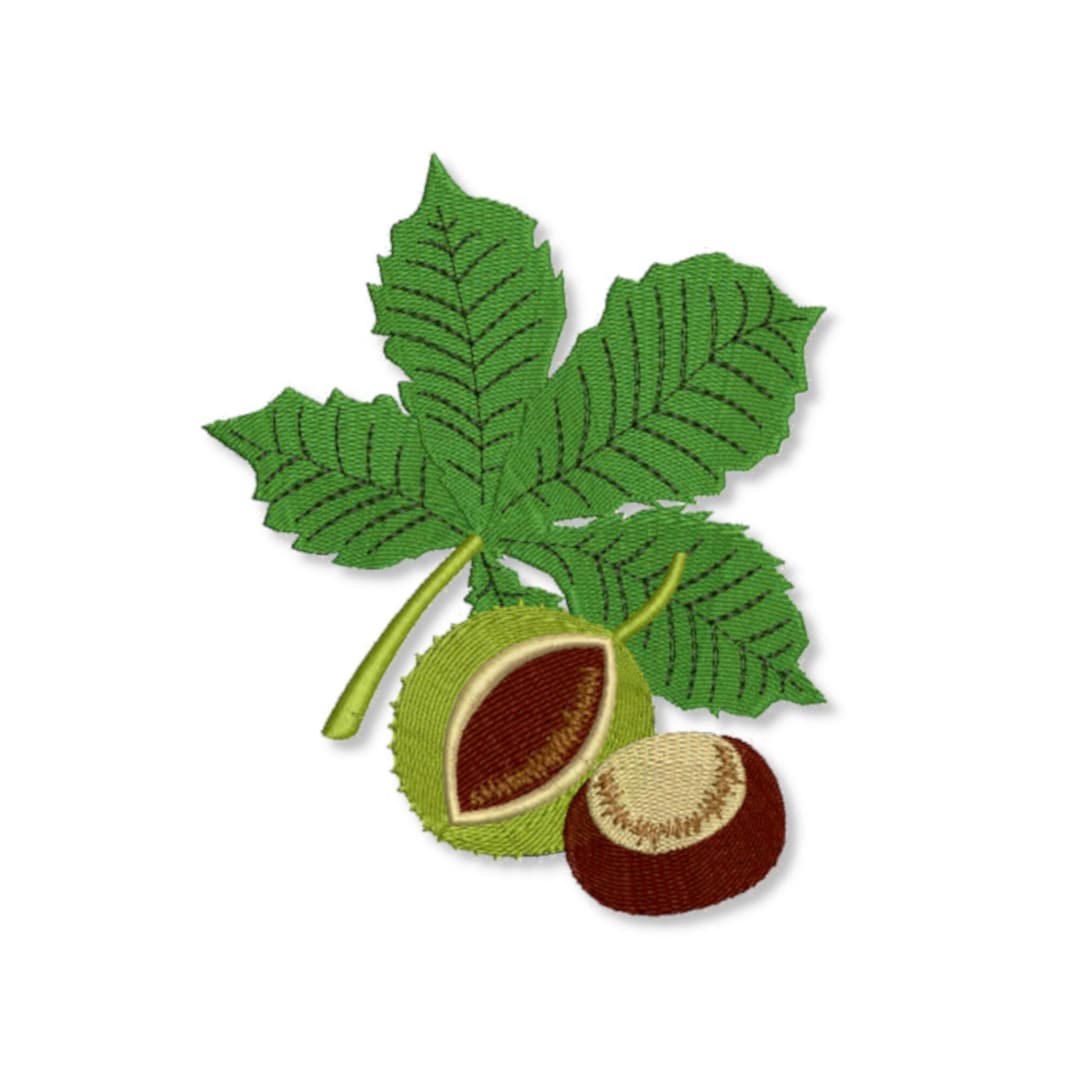 Machine Embroidery Designs Chestnut Chestnut Embroidery Leaf Leaves ...