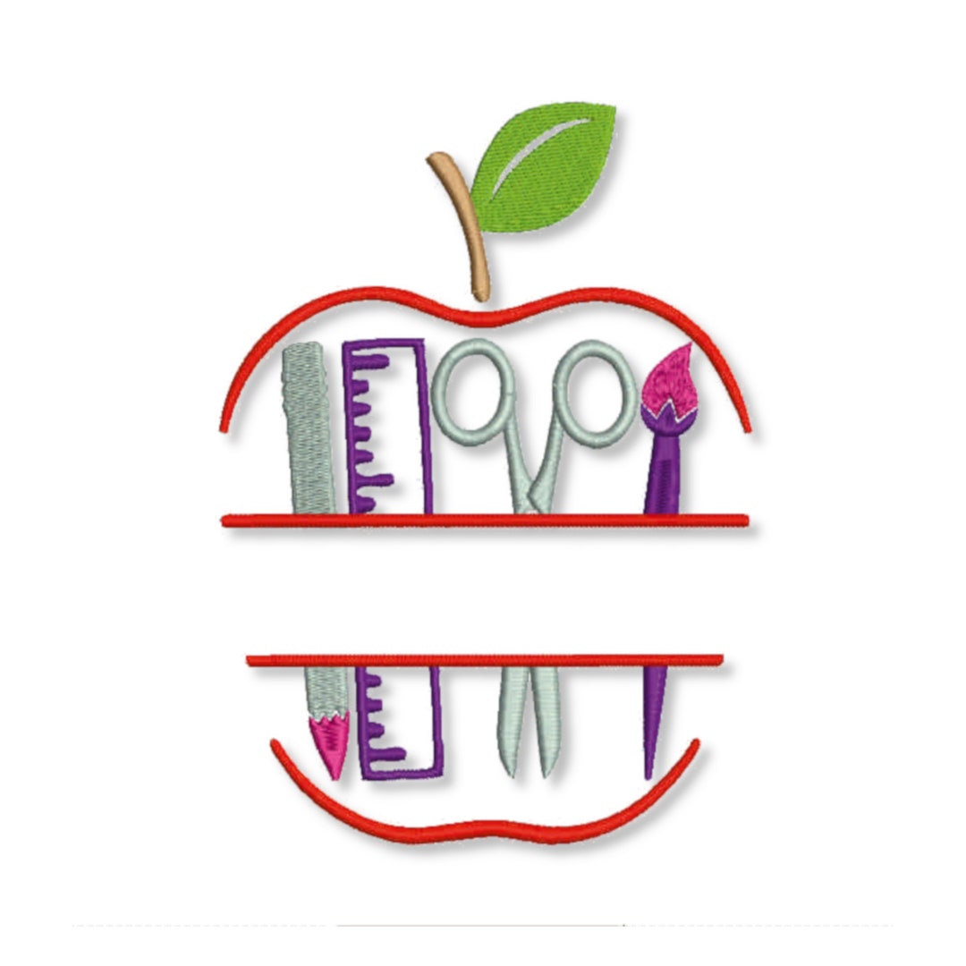 Machine Embroidery Design School Logo Back to School Machine Embroidery ...