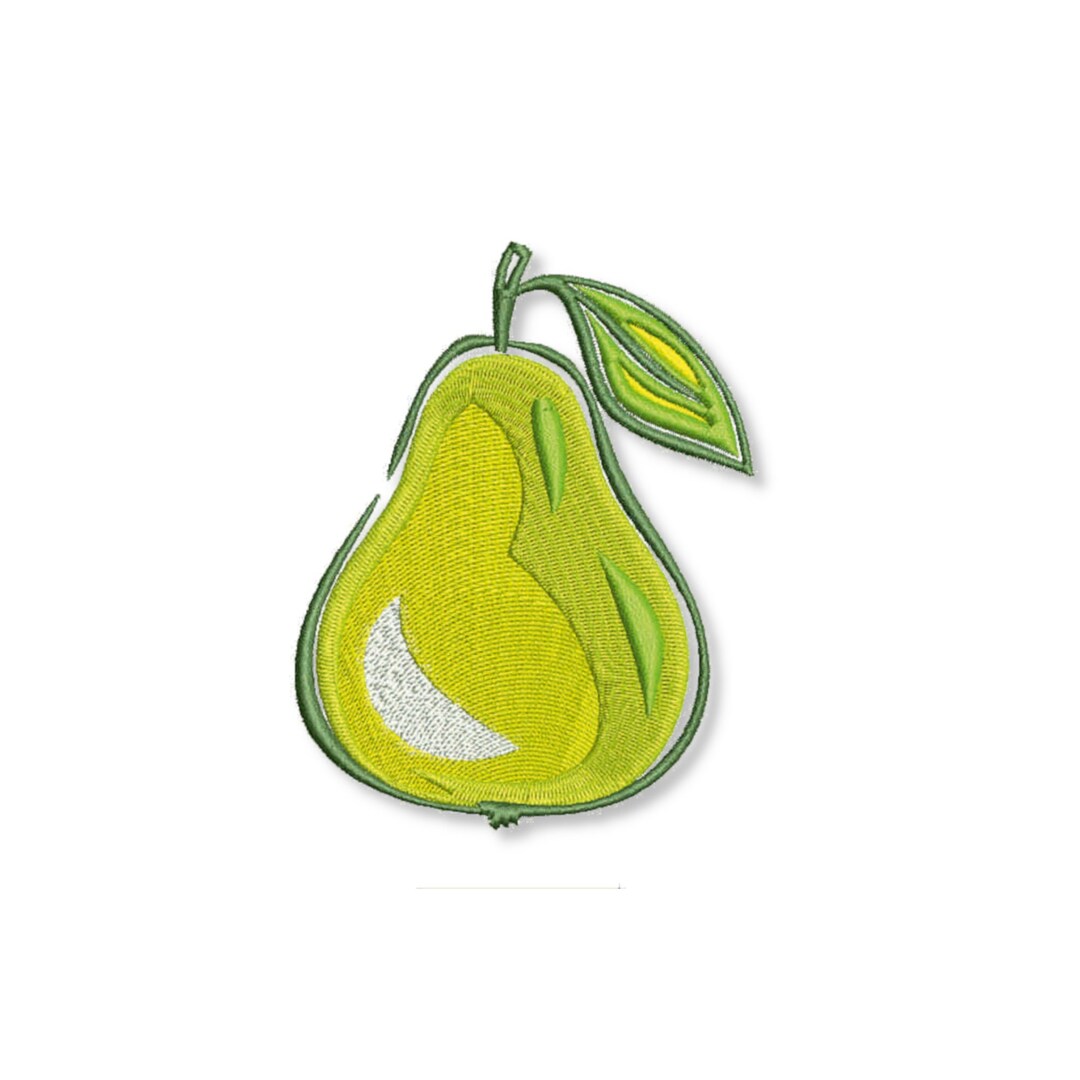 Pear Fruits Embroidery Designs Machine Embroidery Pear for Tea Towels ...
