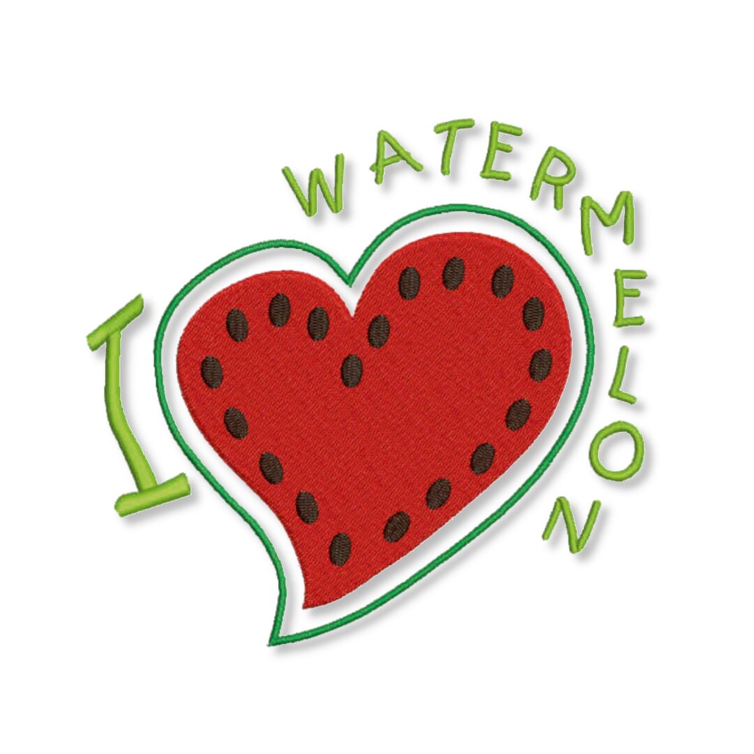 Watermelon Machine Embroidery Designs Watermelon Embroidery I Love ...