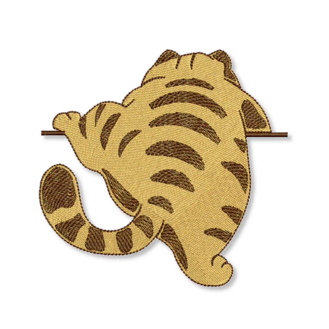 Tabby Cat Embroidery Pattern Cat Machine Embroidery Designs Climbing ...