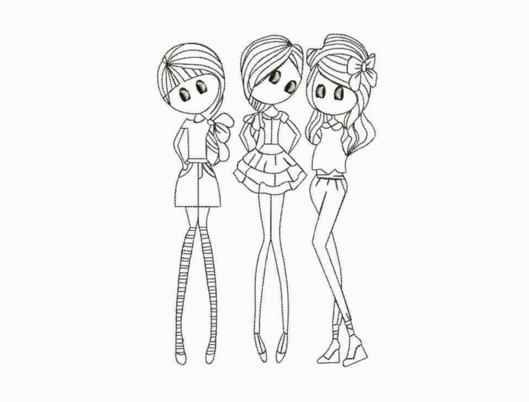 Three Best Friends Embroidery Designs Friendship Machine Embroidery ...