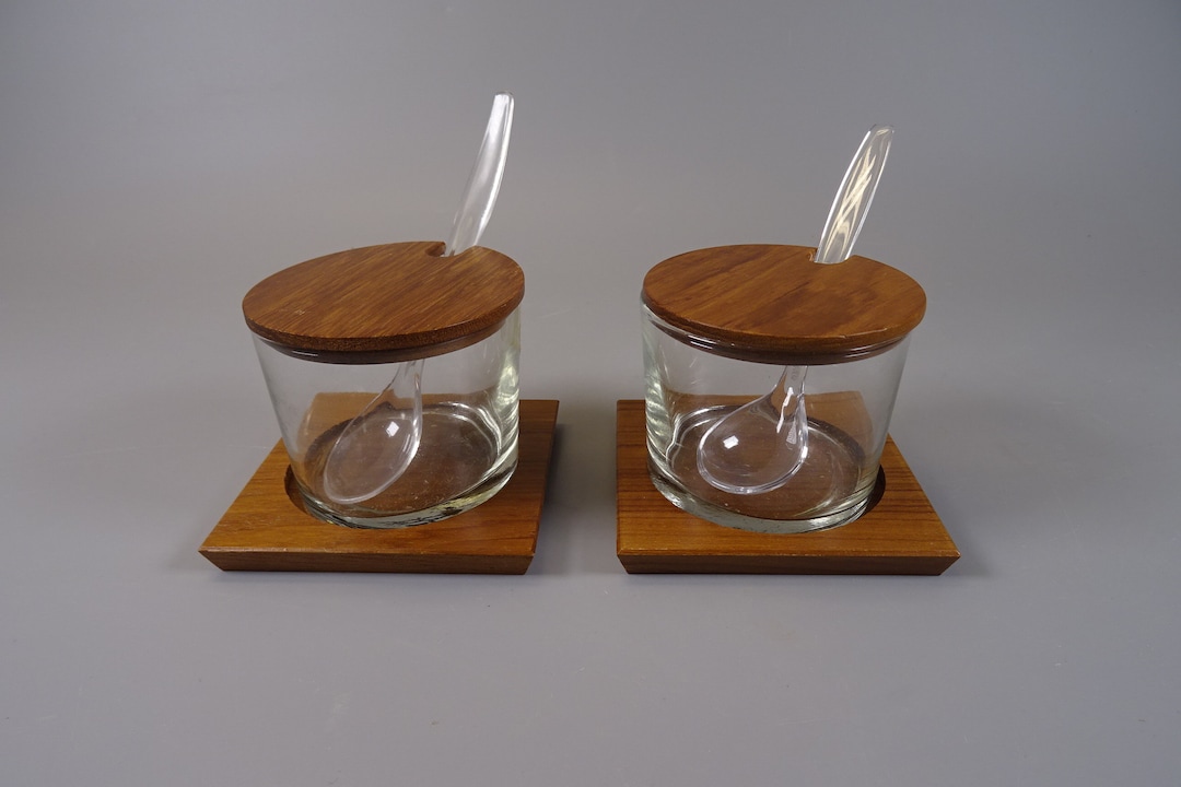 Jam Glasses With Teak From the 70s in Danish Design - Etsy
