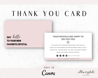 Crystal Thank You | Etsy