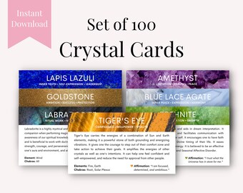 Printable Crystal Cards | Etsy