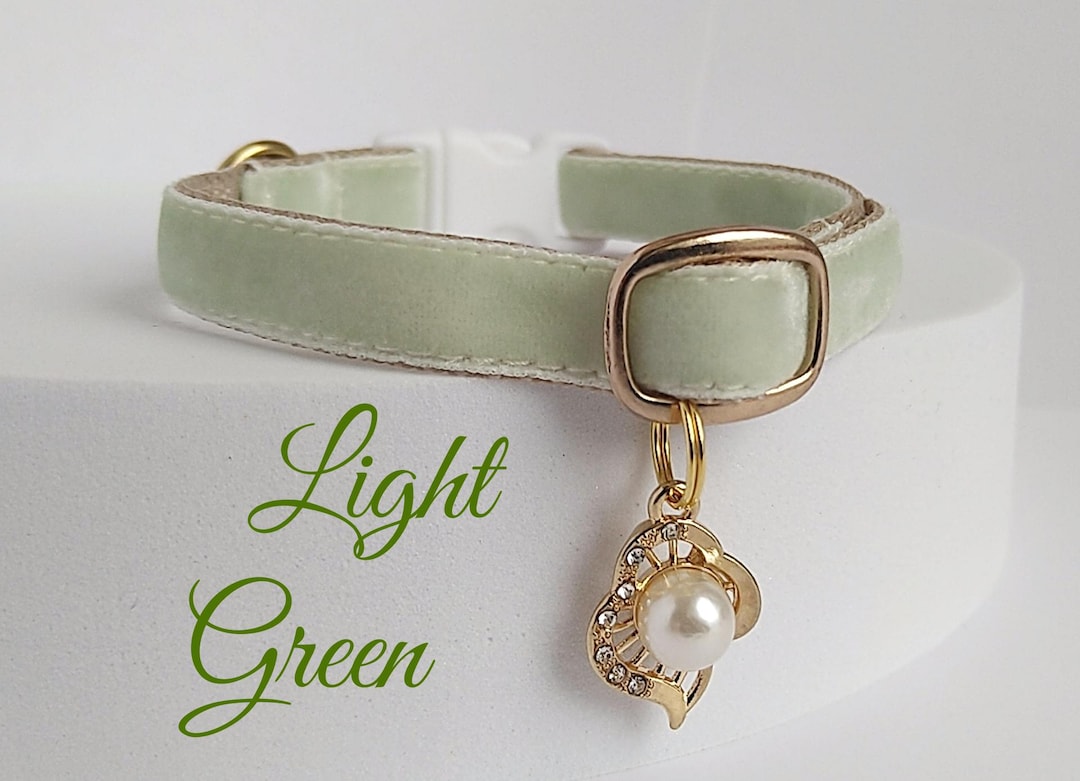 Cat Collar With Pearl in the Shell Sharm/dog Collar/velvet Collar With ...