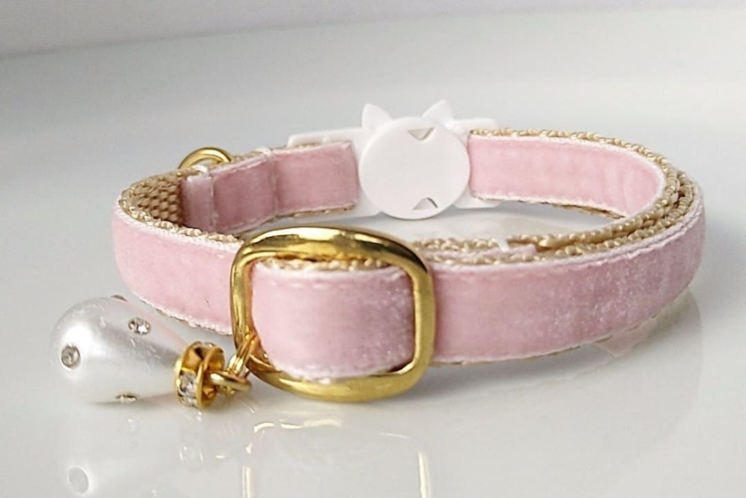 Soft Pink Cat Collar/pearl Cat Collar/puppy Collar/kitten Collar ...
