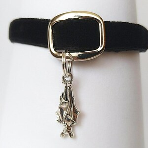 Vampire Bat Black Velvet Cat Collar: Halloween Esoteric Kitten Collar ...
