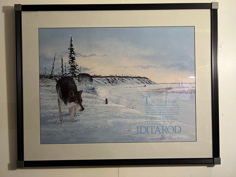 Signed Print iditarod 89 by Jon Van Zyle Alaskan Artist - Etsy