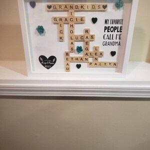 Customizable Scrabble Tile Shadow Box, Family Names Gift - Etsy