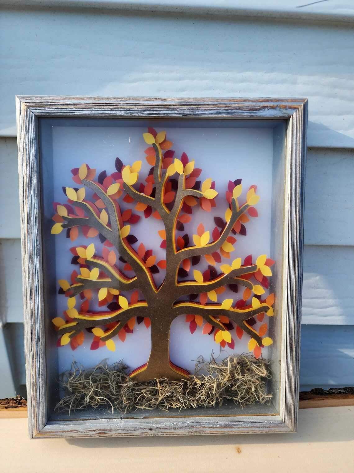 Fall 3D Layered Cardstock Shadow Box Seasonal Decor - Etsy
