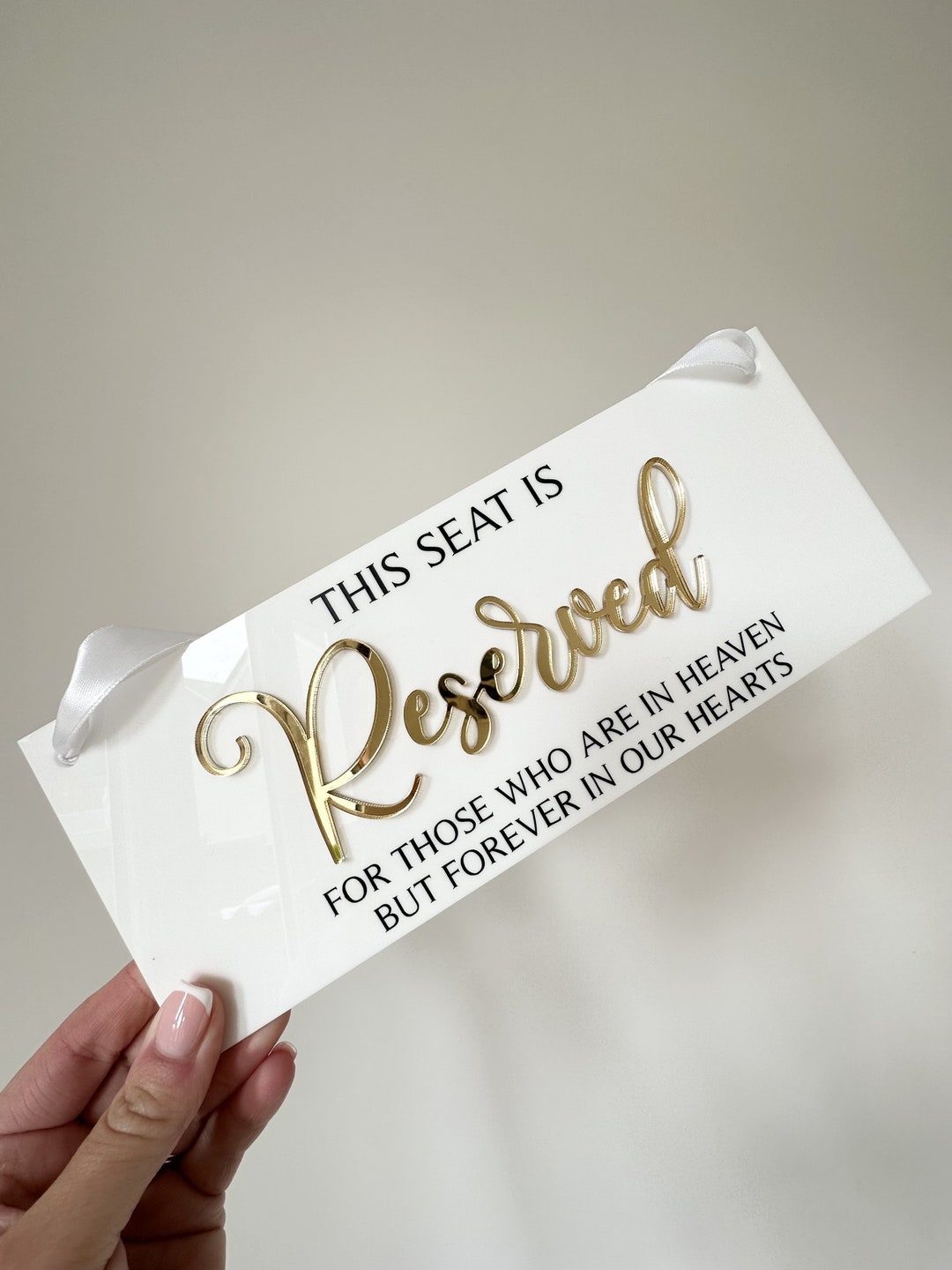 Acrylic Wedding Sign Reserved Seat Sign Reserved Acrylic Sign Reserved ...