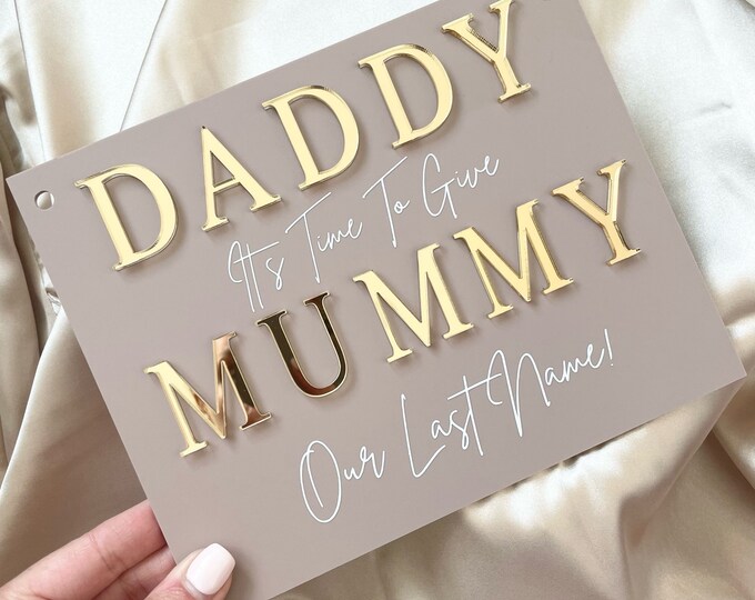 Wedding Sign Acrylic Wedding Sign Acrylic Daddy Time to Marry Mummy ...