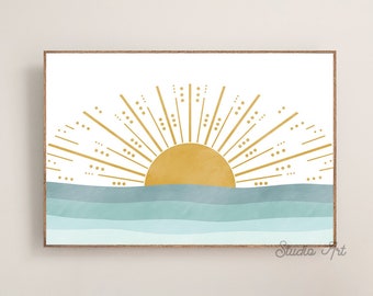 Boho Sun Print - Etsy
