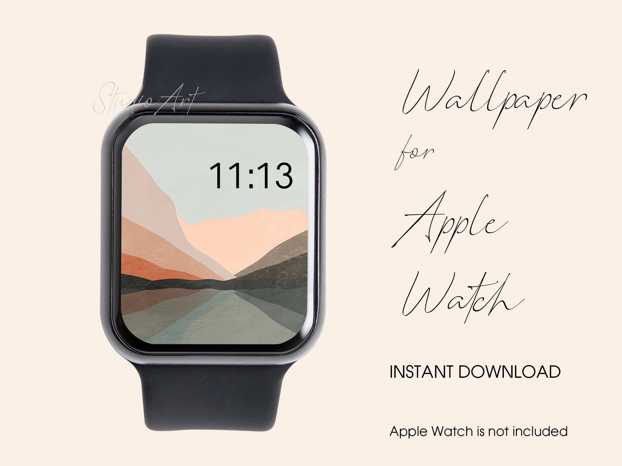 Apple Watch Wallpaper Apple Watch Face Minimal Abstract | Etsy