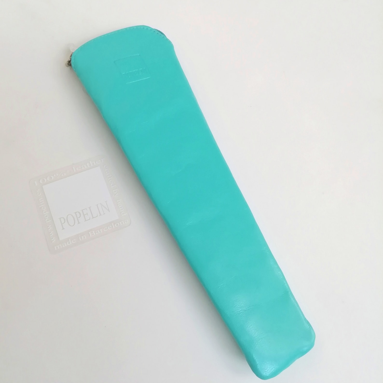 Hand Fan Leather Case, Light Turquoise, Fashion Accessory , Gift for ...