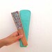 Hand Fan Leather Case, Light Turquoise, Fashion Accessory , Gift for ...