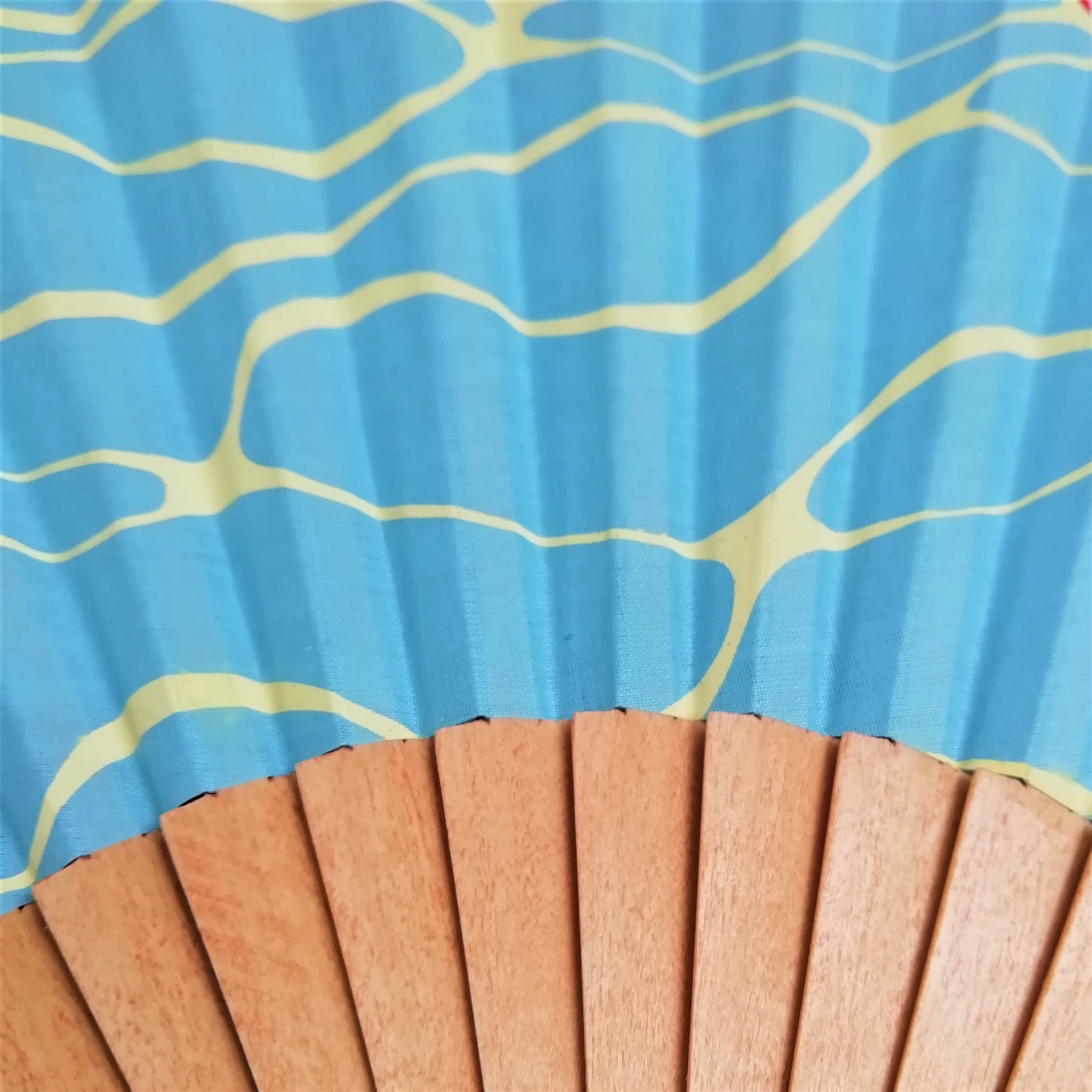 Hand Fan , Aqua , Handmade , Fashion Accessory , Design , Gift for ...