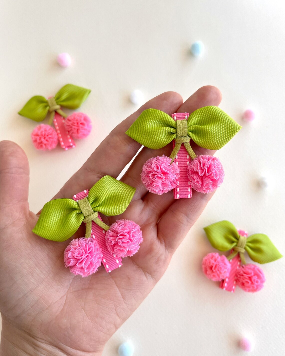 Cherry Hair Clips Set of 2 Clips Girls Hair Clips Pink Hair - Etsy