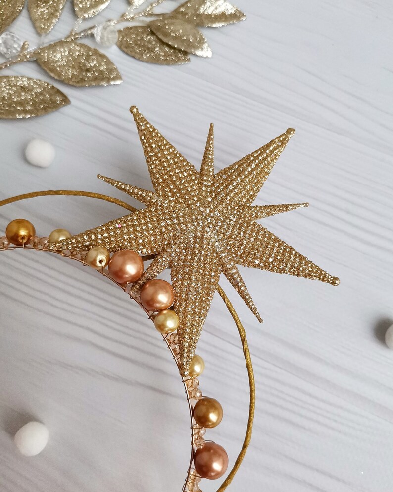 Gold Star Headband Christmas Headband Star Crown Star - Etsy