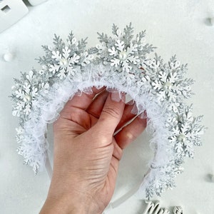 Snowflake Crown, Snowflake Headband, Sparkling Snowflakes, Christmas ...