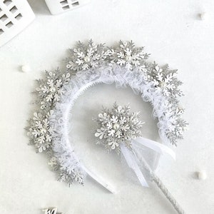 Snowflake Crown, Snowflake Headband, Sparkling Snowflakes, Christmas ...