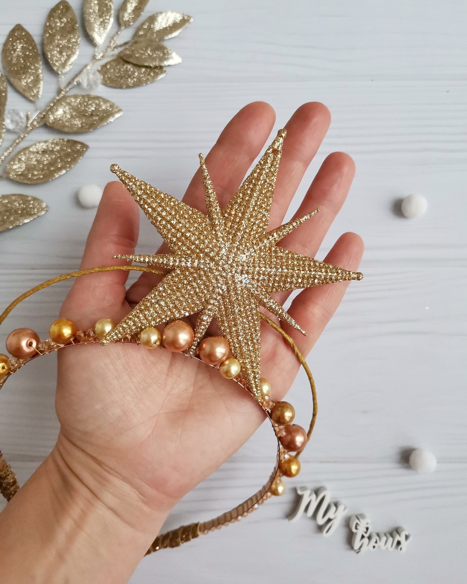 Gold Star Headband Christmas Headband Star Crown Star - Etsy