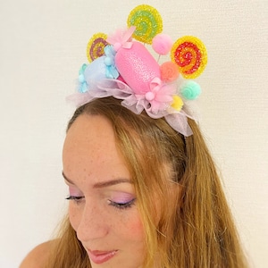 Candy Headband: Candy Lollipop Headpiece , Candy Birthday Party - Etsy