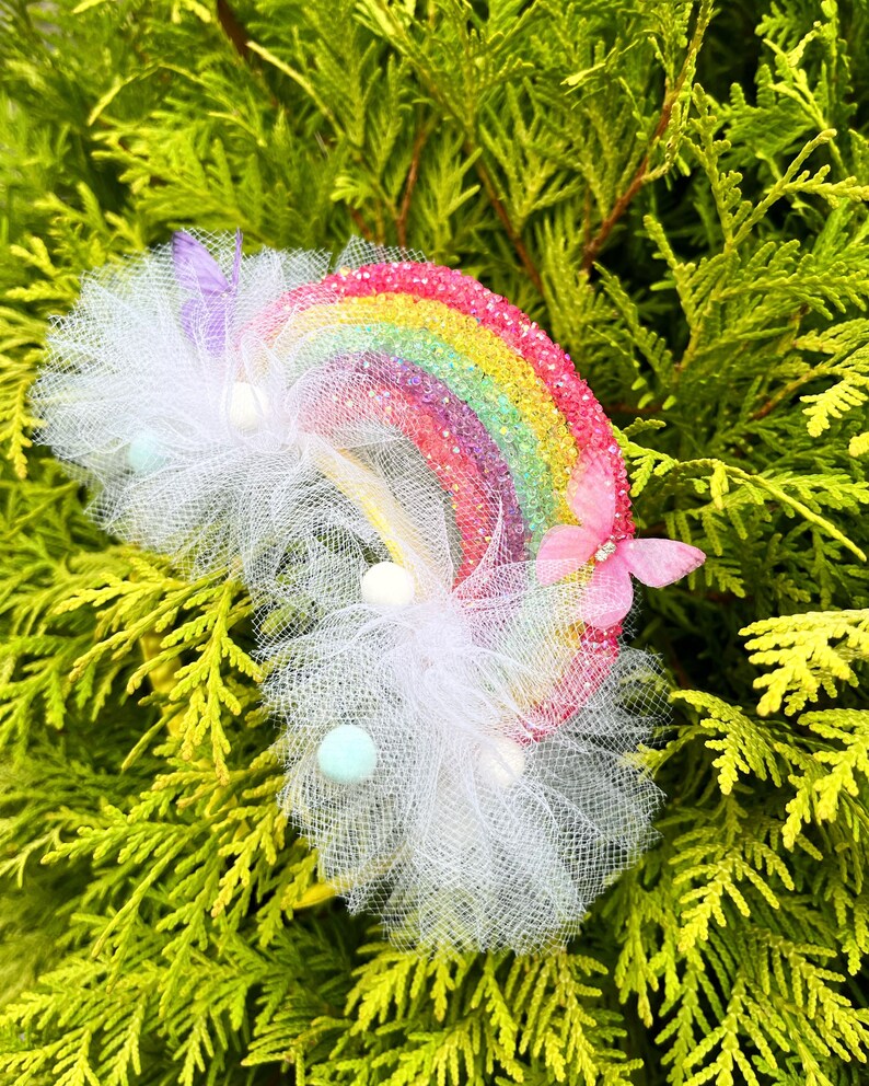 Rainbow Girl Headband Toddler Birthday Headband Rainbow - Etsy