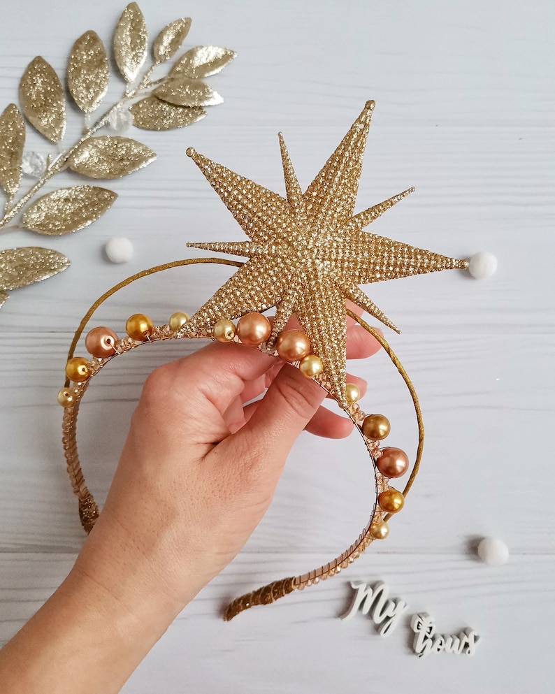 Gold Star Headband Christmas Headband Star Crown Star - Etsy