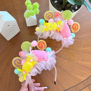 Candy Headband: Candy Lollipop Headpiece , Candy Birthday Party - Etsy