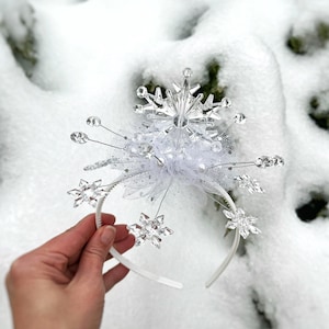 Snowflake Crown, Snowflake Headband, Sparkling Snowflakes, Christmas ...