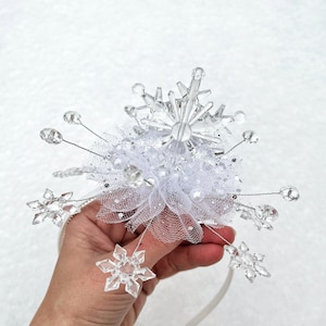 Snowflake Crown, Snowflake Headband, Sparkling Snowflakes, Christmas ...