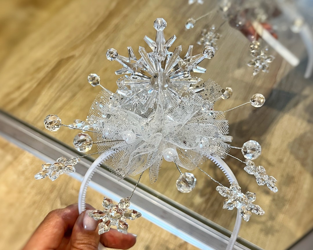 Snowflake Crown, Snowflake Headband, Sparkling Snowflakes, Christmas ...