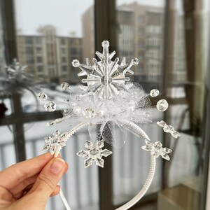 Snowflake Crown, Snowflake Headband, Sparkling Snowflakes, Christmas ...