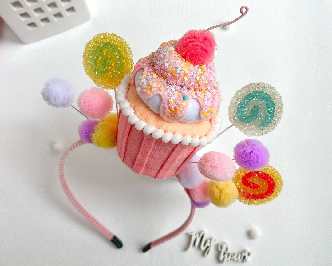 Cupcake Headband: Felt Candy Party Costume Headpiece - Etsy