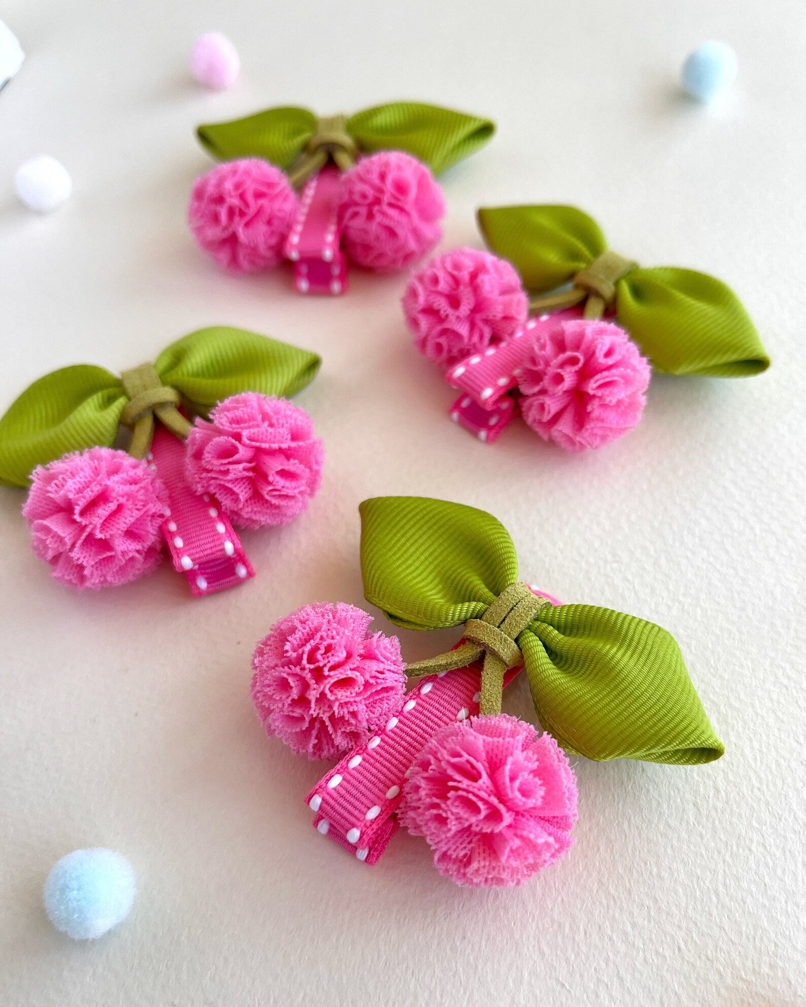 Cherry Hair Clips Set of 2 Clips Girls Hair Clips Pink Hair - Etsy