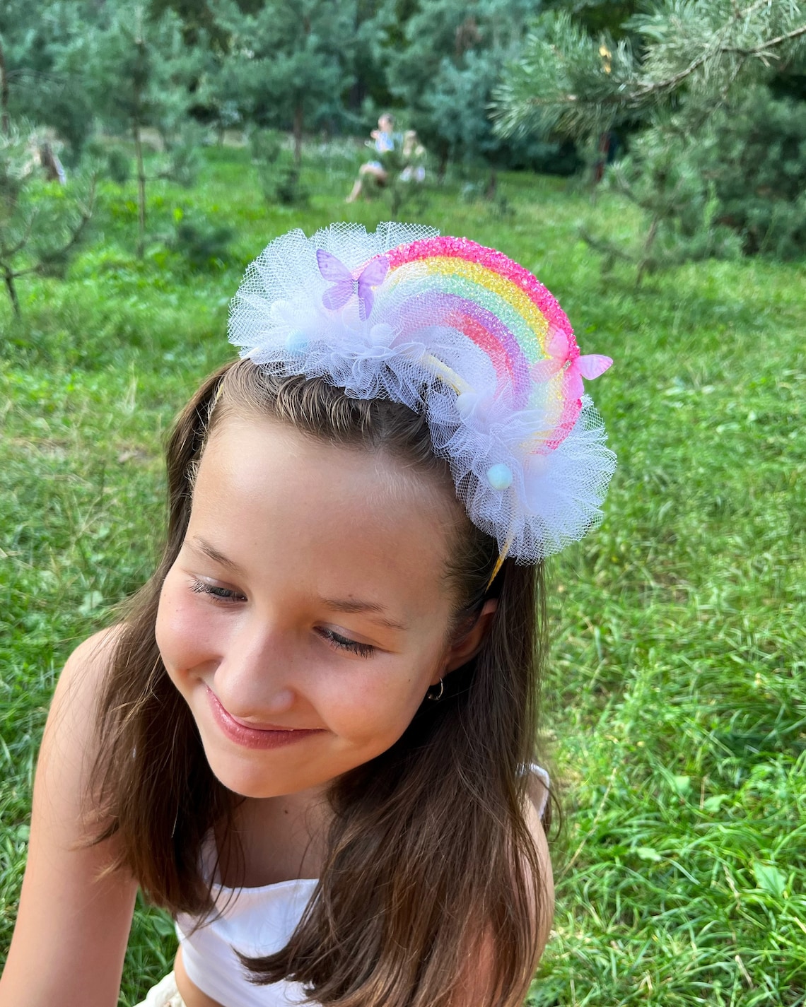 Rainbow Girl Headband Toddler Birthday Headband Rainbow - Etsy