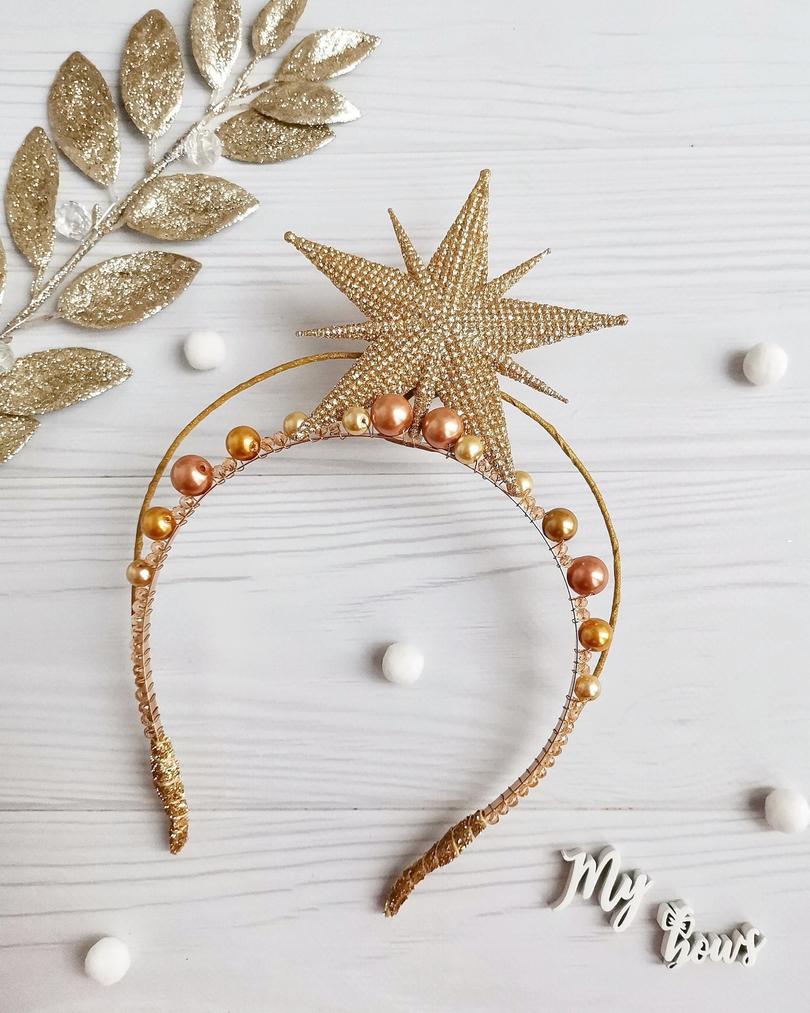 Gold Star Headband Christmas Headband Star Crown Star - Etsy