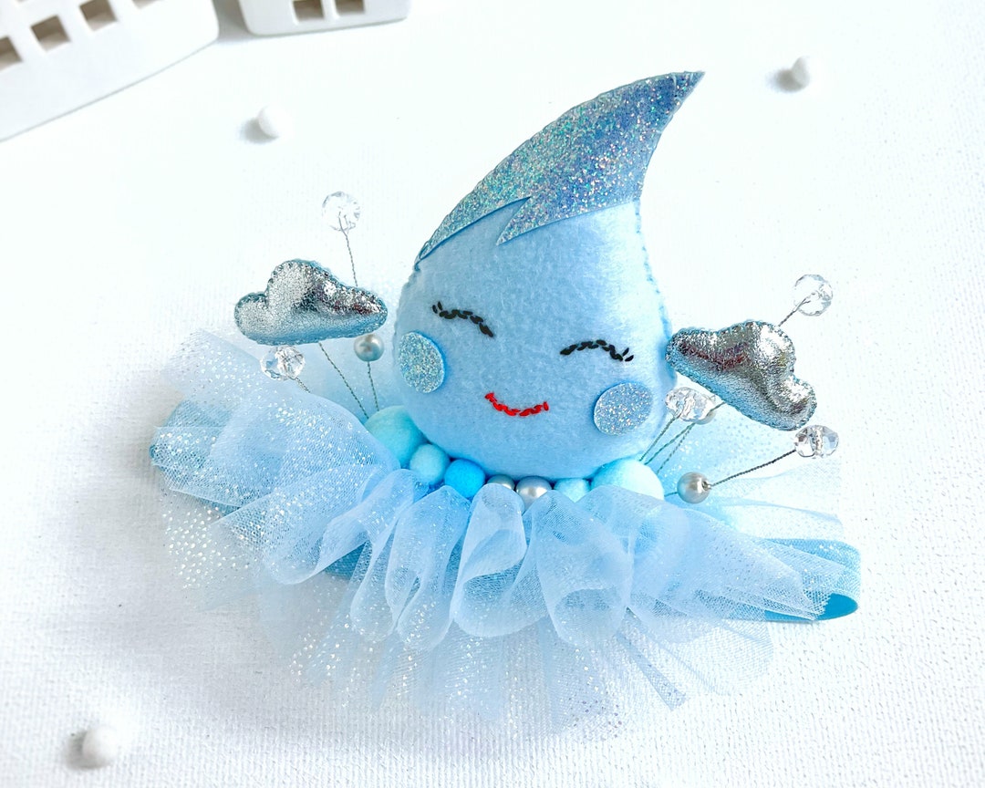 Rain Headband: Raindrop Cloud Headpiece, Baby Girl Crown - Etsy