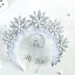 Snowflake Crown, Snowflake Headband, Sparkling Snowflakes, Christmas ...