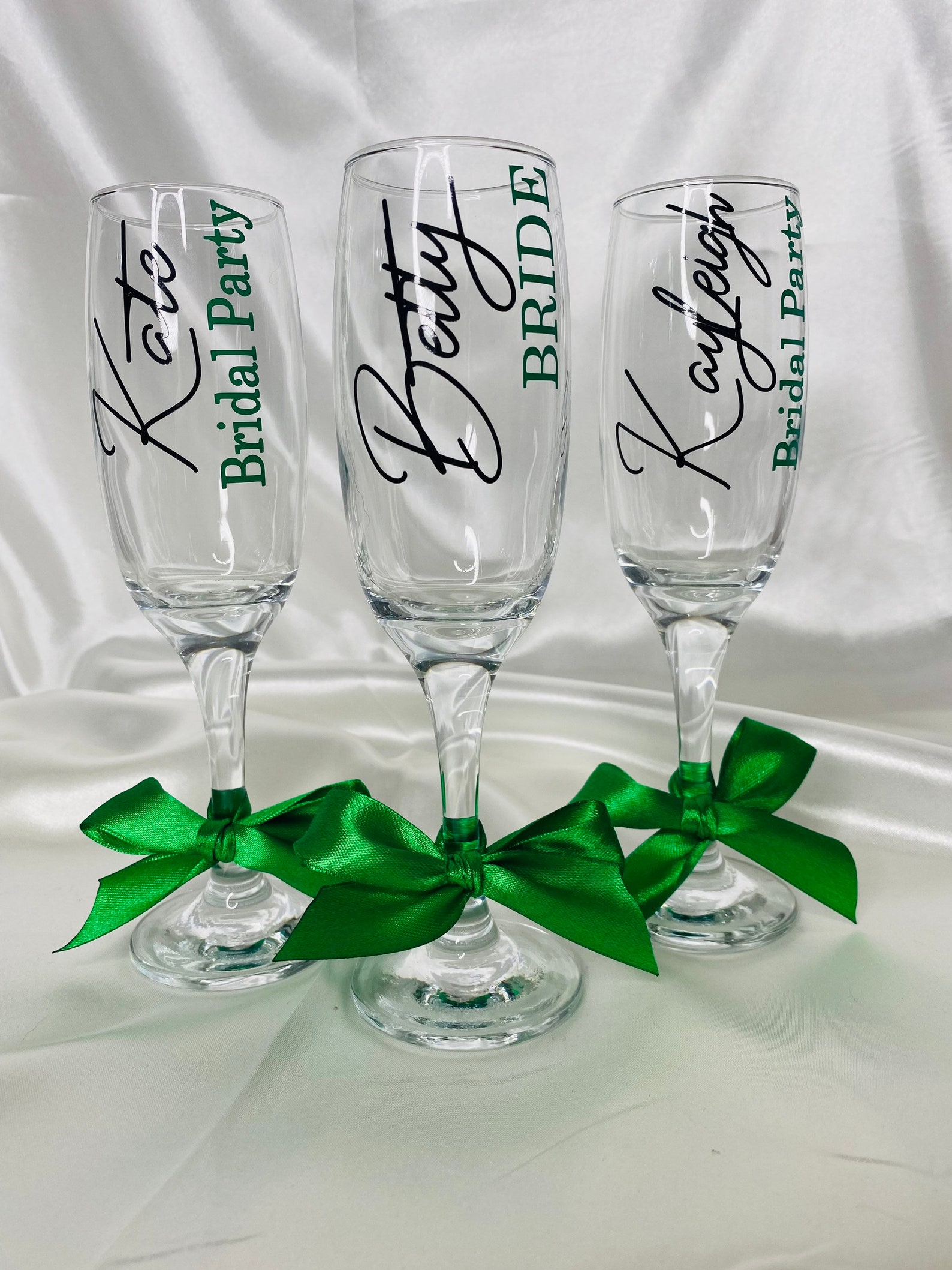 Personalised Flute Bridal Party Champagne Flutes | Etsy