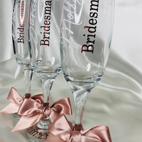 Personalised Champagne Flutes - Etsy UK
