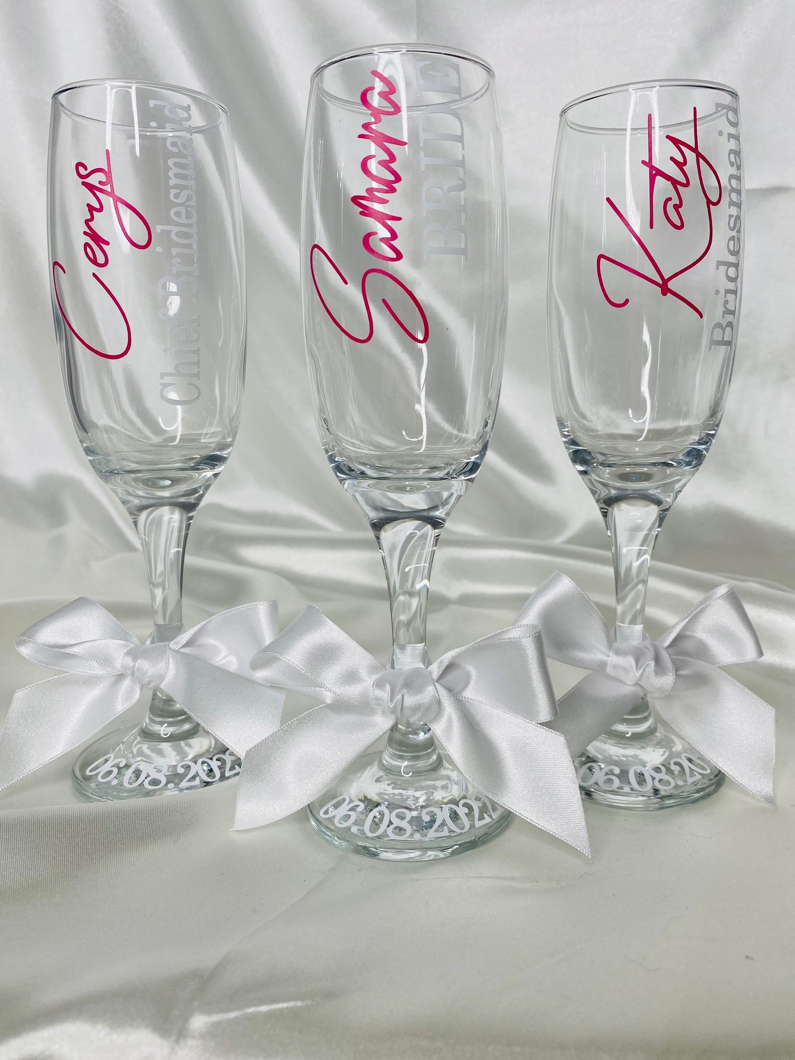 Personalised Flute Bridal Party Champagne Flutes | Etsy