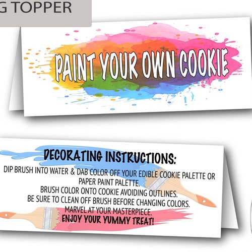 Instant Download Easter Paint Your Own Eggs Mini Cookie Bag - Etsy