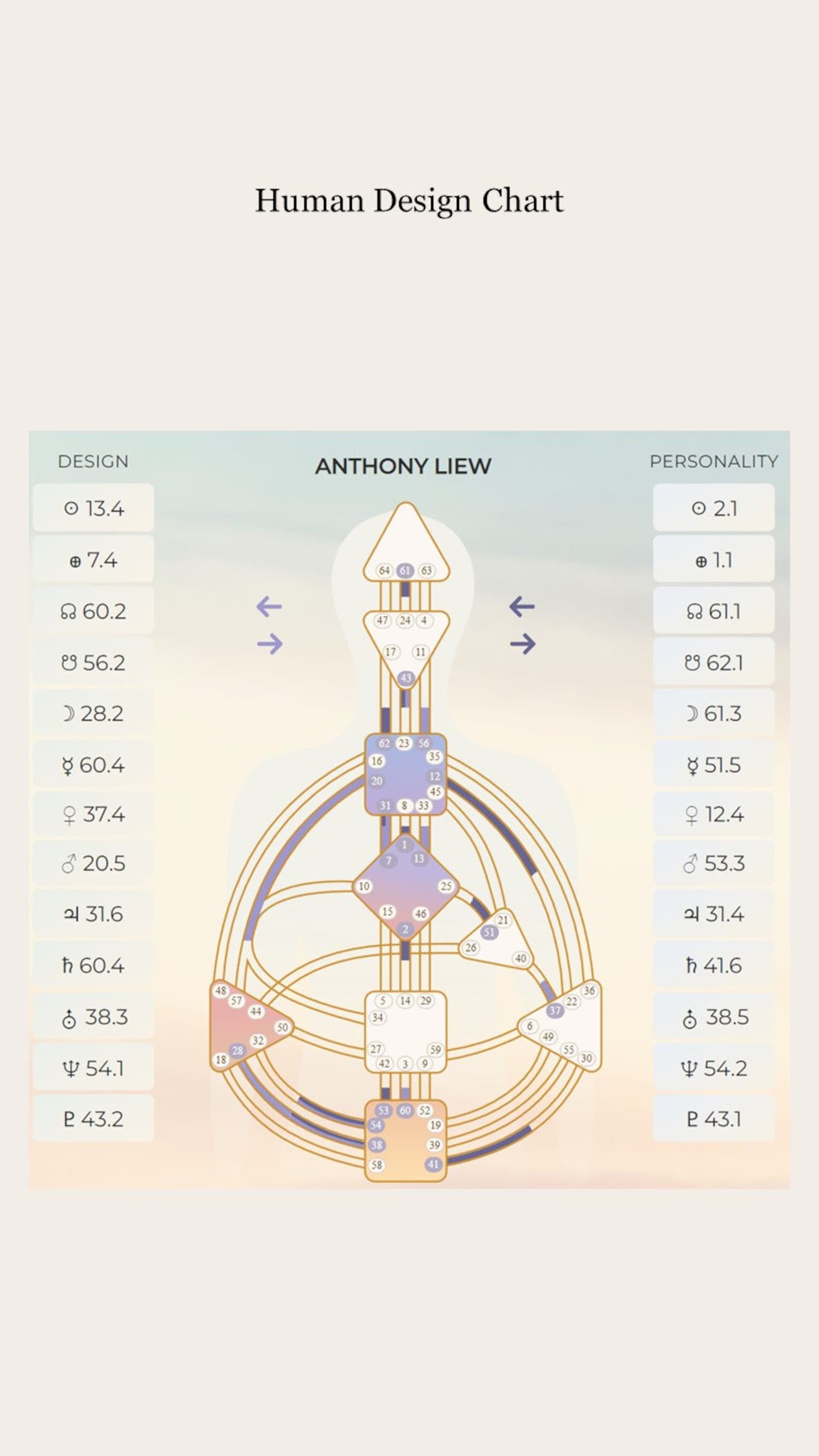 Human Design Reading . Bodygraph . Human Design Chart . Personality ...