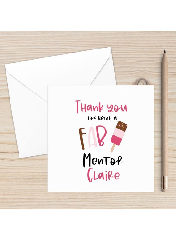Personalised Mentor Card / Thank You Mentor / Mentor Gift / | Etsy