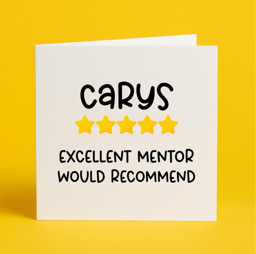 Personalised Mentor Card / Thank You Mentor / Mentor Gift / Mentor Card ...