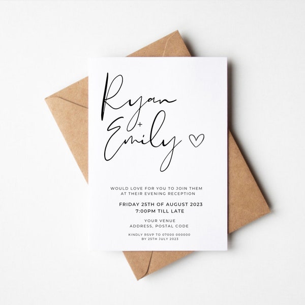 Evening Invite - Etsy UK