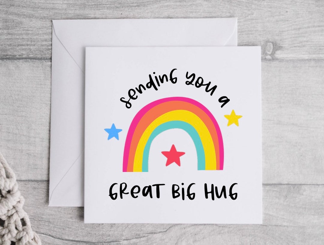 Sending You a Hug Card / Hug Card / Get Well Soon Card / Thinking of ...